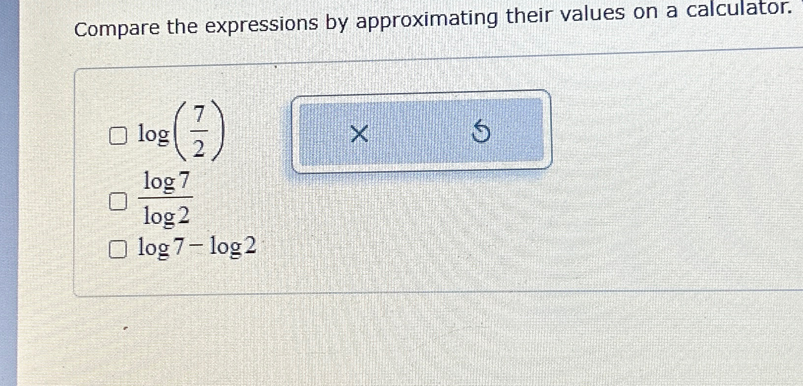 Solved Compare the expressions by approximating their values | Chegg.com