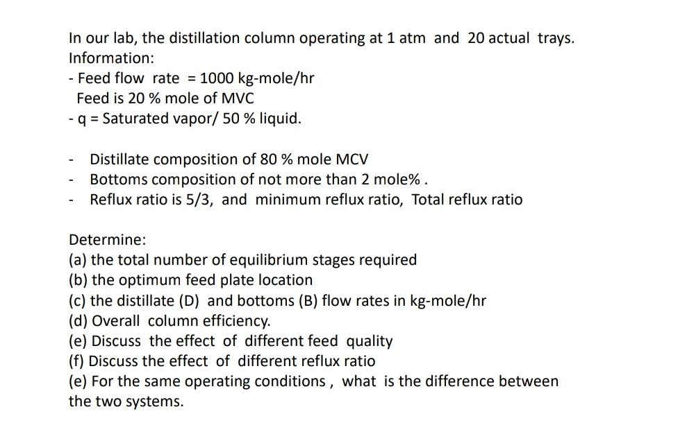 Ethanol-water system - Set -01 Volume of Ethanol(il) | Chegg.com