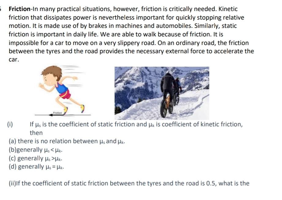 Solved Friction-In many practical situations, however, | Chegg.com