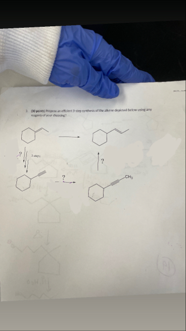 Solved Propose an efficient 3-step synthesis of the alkene | Chegg.com
