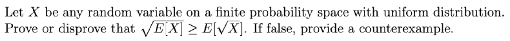 Solved Let x ﻿be any random variable on a finite probability | Chegg.com