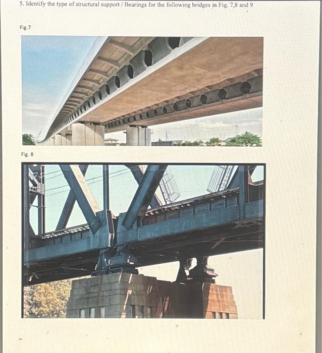 Solved 5. Identify the type of structural support / Bearings | Chegg.com