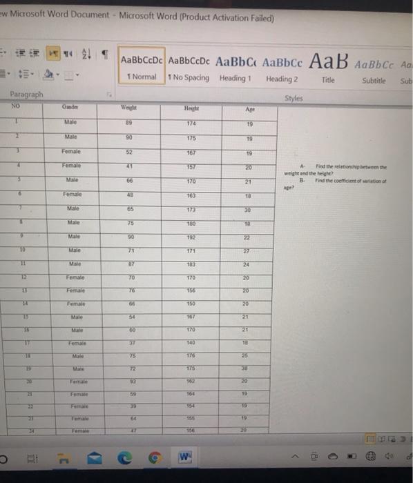 Solved aw Microsoft Word Document - Microsoft Word (Product | Chegg.com