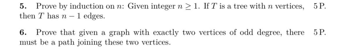 Solved Prove by induction on n ﻿: Given integer n≥1. ﻿If T | Chegg.com