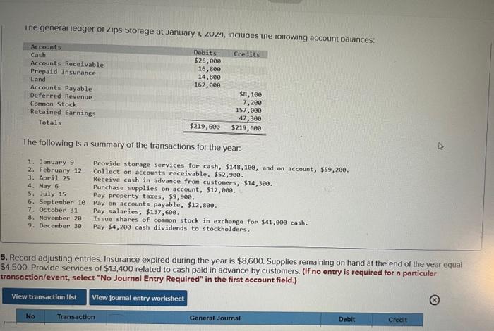 Solved record adjusting entries. Insurance expired during | Chegg.com
