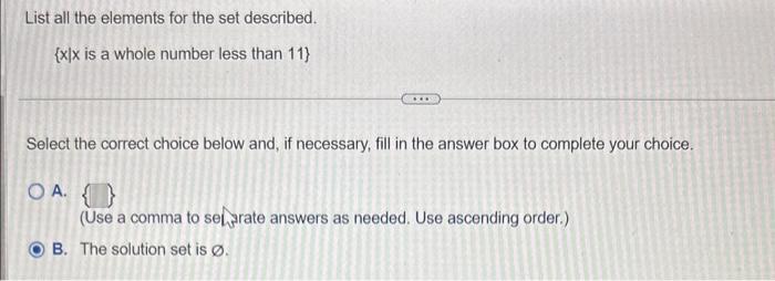 Solved List all the elements for the set described. {x∣x is | Chegg.com