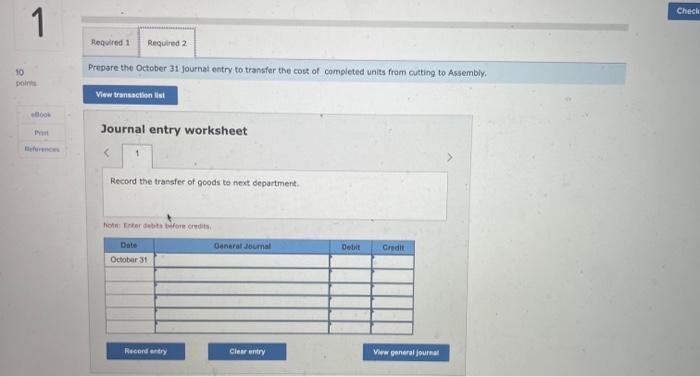 Solved Prepare the Cutting department's production cost | Chegg.com