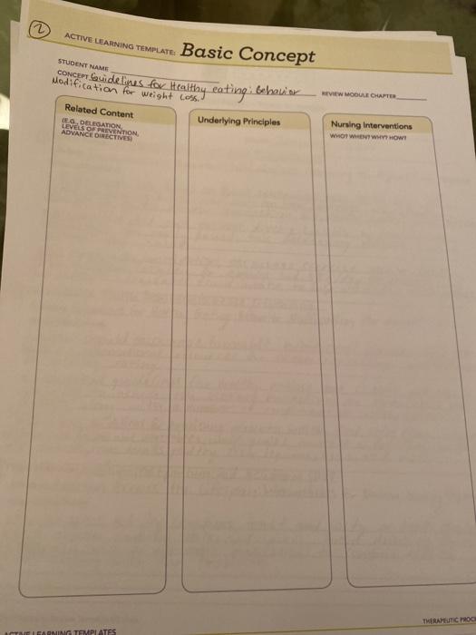 Solved ACTIVE LEARNING TEMPLATE. Basic Concept more | Chegg.com