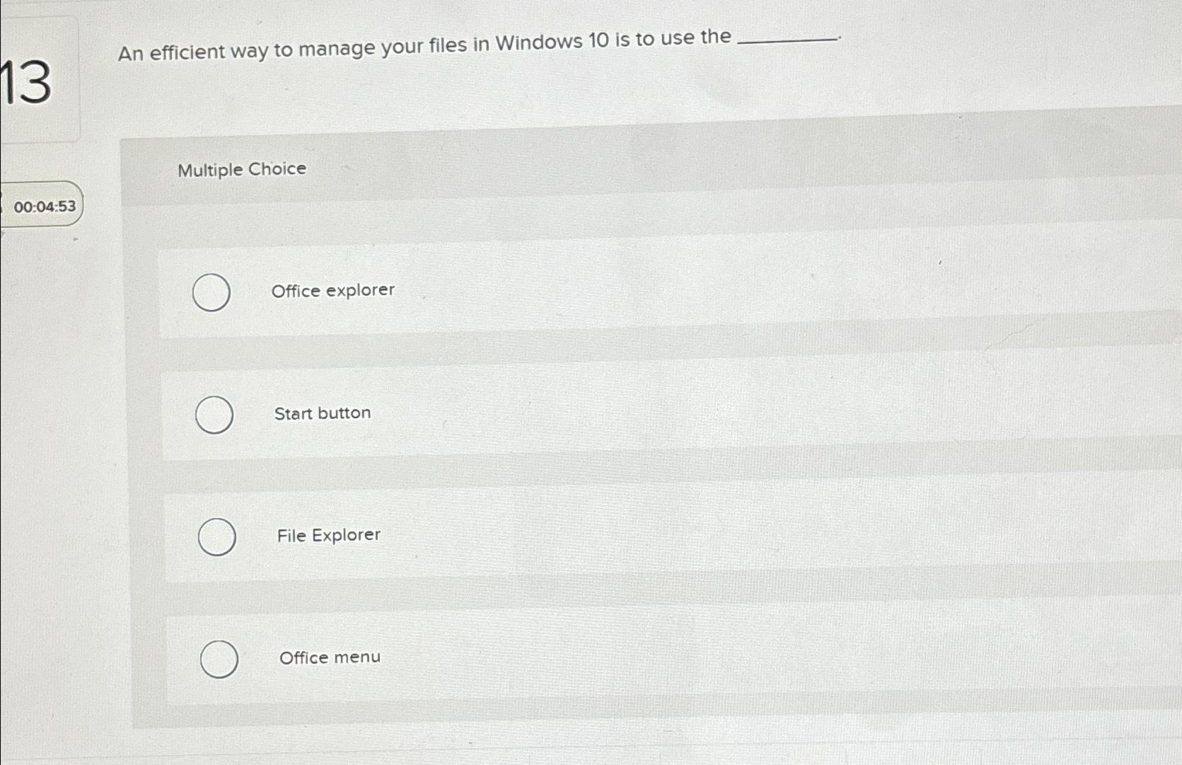 Solved An efficient way to manage your files in Windows 10 | Chegg.com