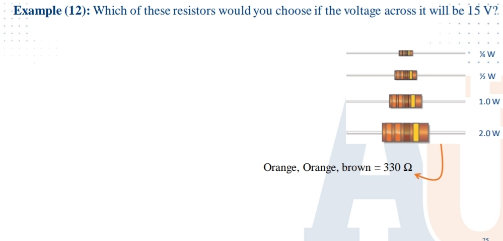 Solved Example (12): Which of these resistors would you | Chegg.com
