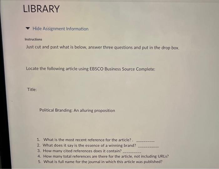 Hide Assignment Information Instructions Just Cut And 