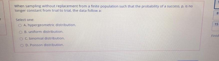 Solved When sampling without replacement from a finite | Chegg.com