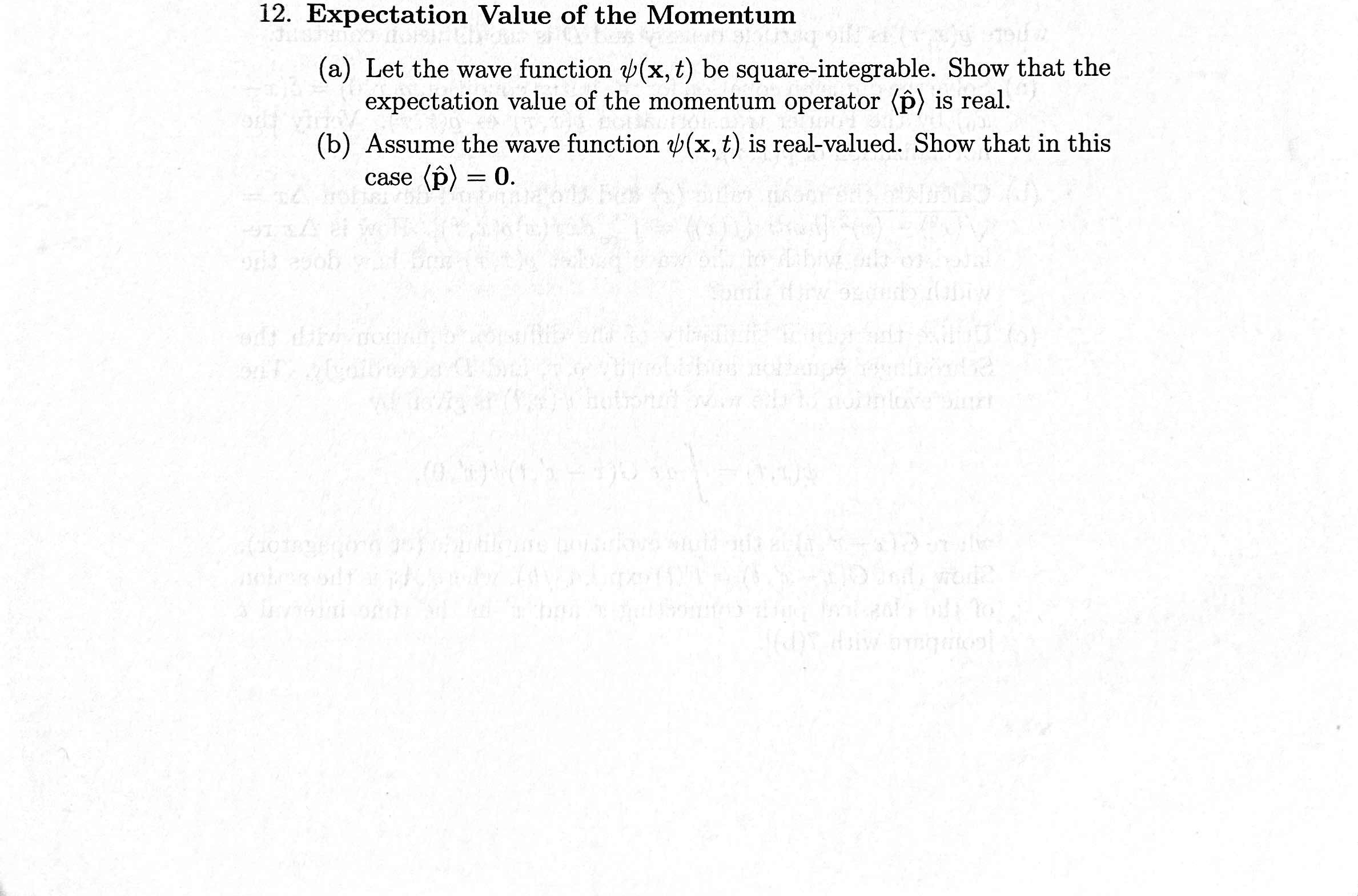 Solved Expectation Value Of The Momentum A ﻿let The Wave