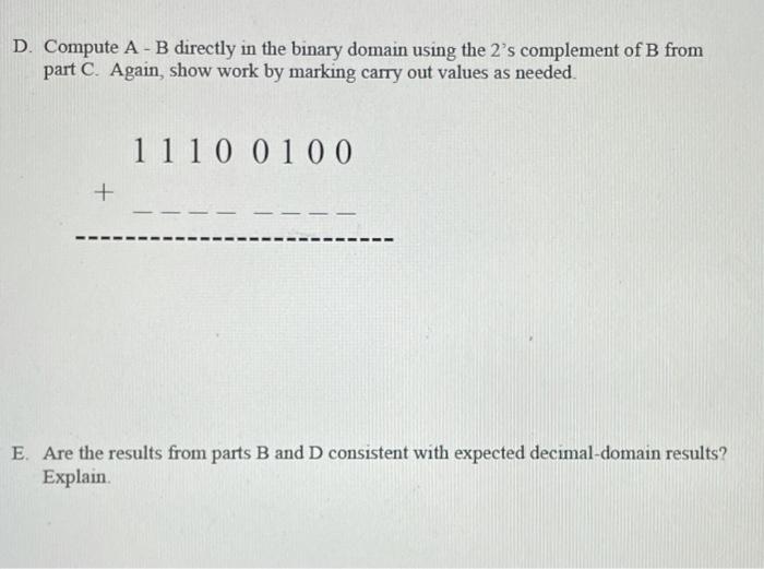 Solved 1. Consider the following 8-bit signed binary values, | Chegg.com