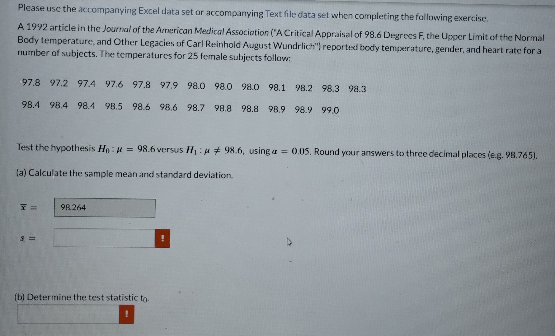 Solved Please use the accompanying Excel data set or | Chegg.com