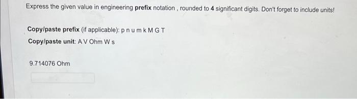 Solved Express the given value in engineering prefix | Chegg.com