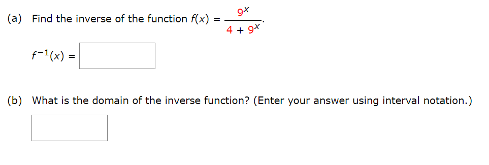 Solved (a) ﻿Find the inverse of the function | Chegg.com