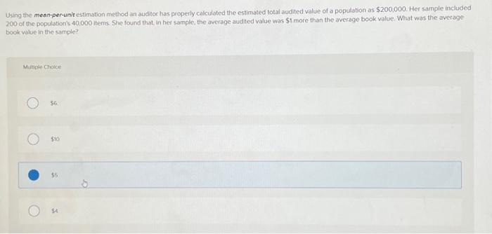 Solved Using the mean-per-unit estimation method an audito | Chegg.com