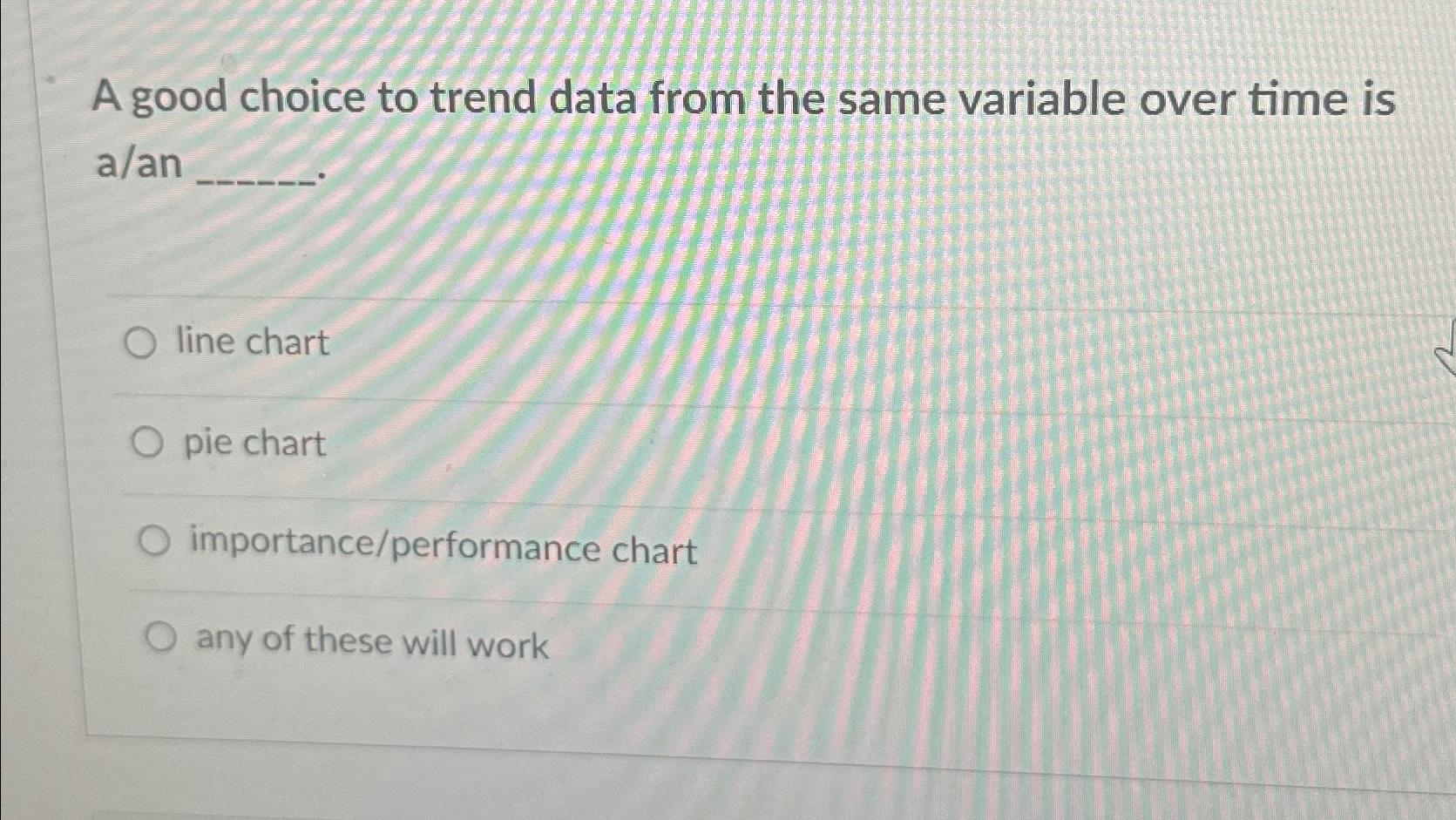 Solved A good choice to trend data from the same variable | Chegg.com