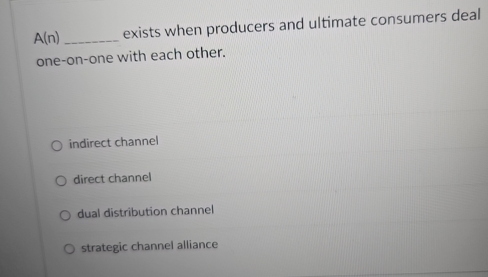 Solved A(n) ﻿exists when producers and ultimate consumers | Chegg.com