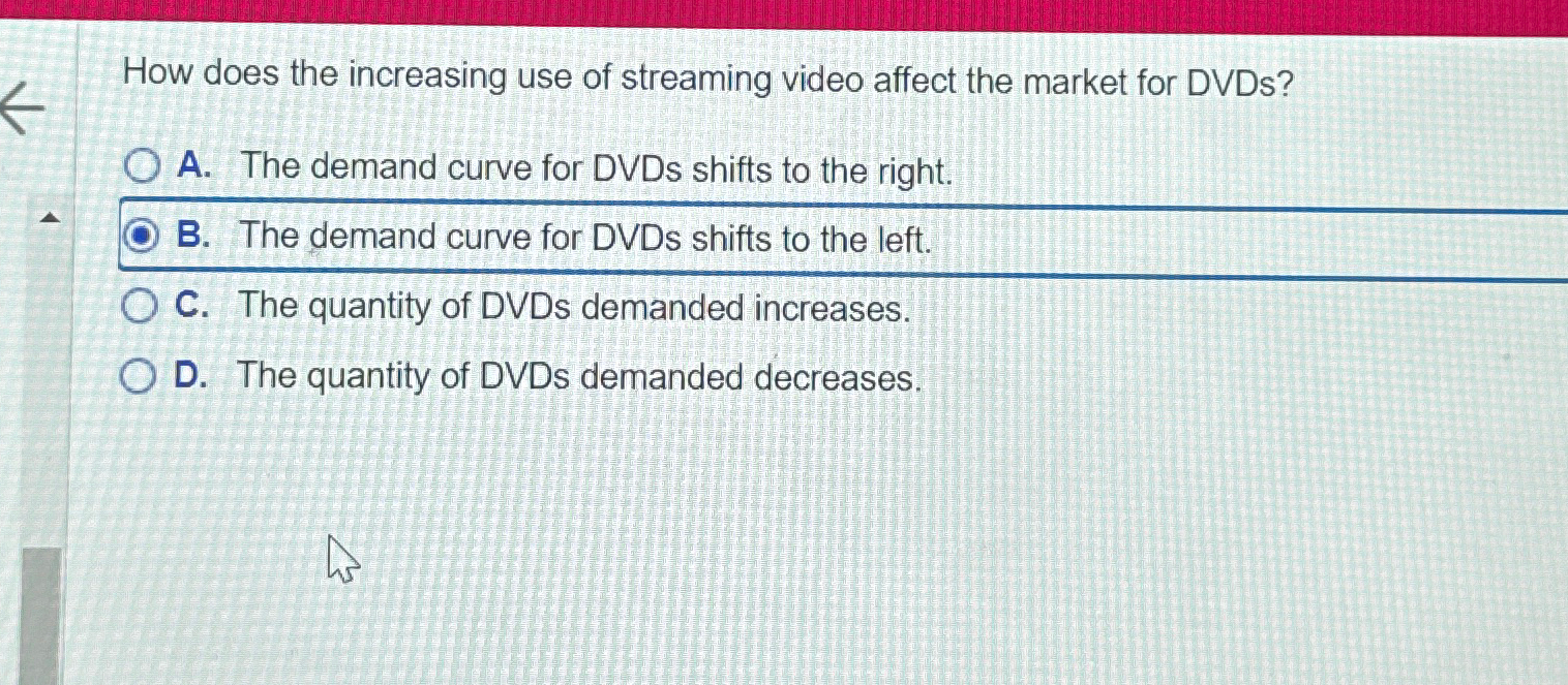 Solved How does the increasing use of streaming video affect | Chegg.com