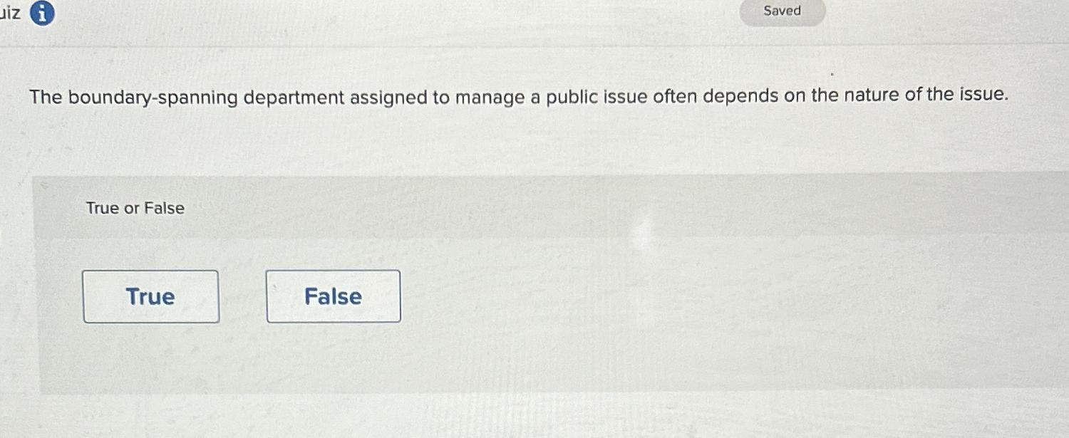 Solved The boundary-spanning department assigned to manage a | Chegg.com
