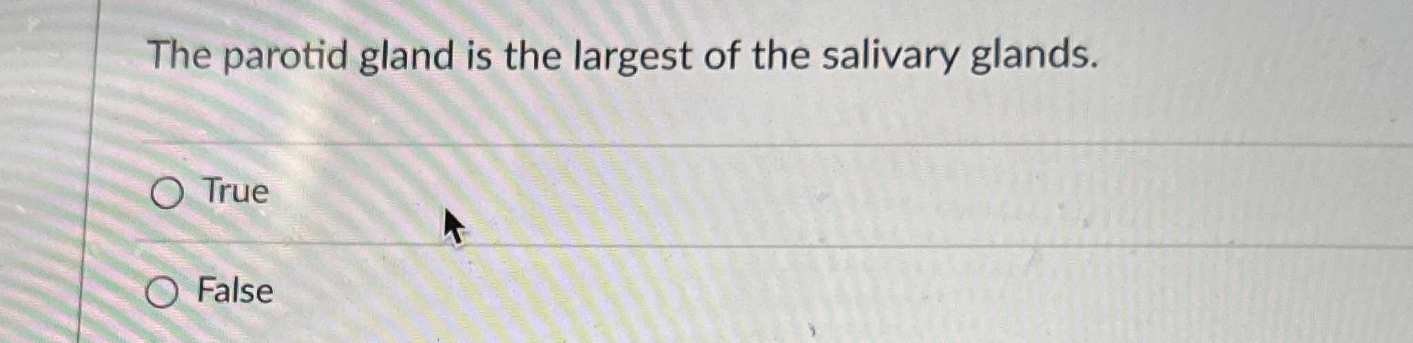 Solved The parotid gland is the largest of the salivary | Chegg.com