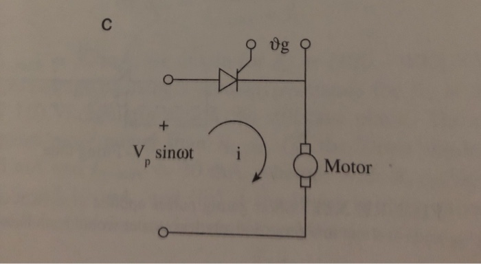 Solved 16. In the SCR control circuit for a motor shown in | Chegg.com