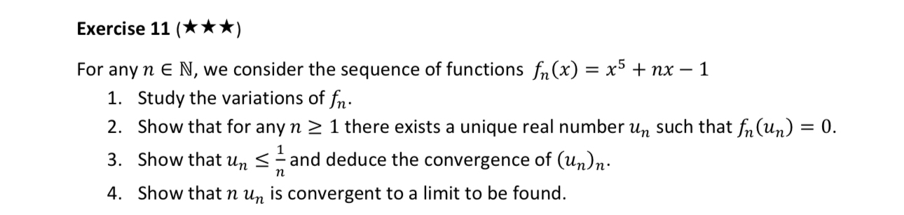 Solved Exercise 11(*********)For any ninN, we consider the | Chegg.com