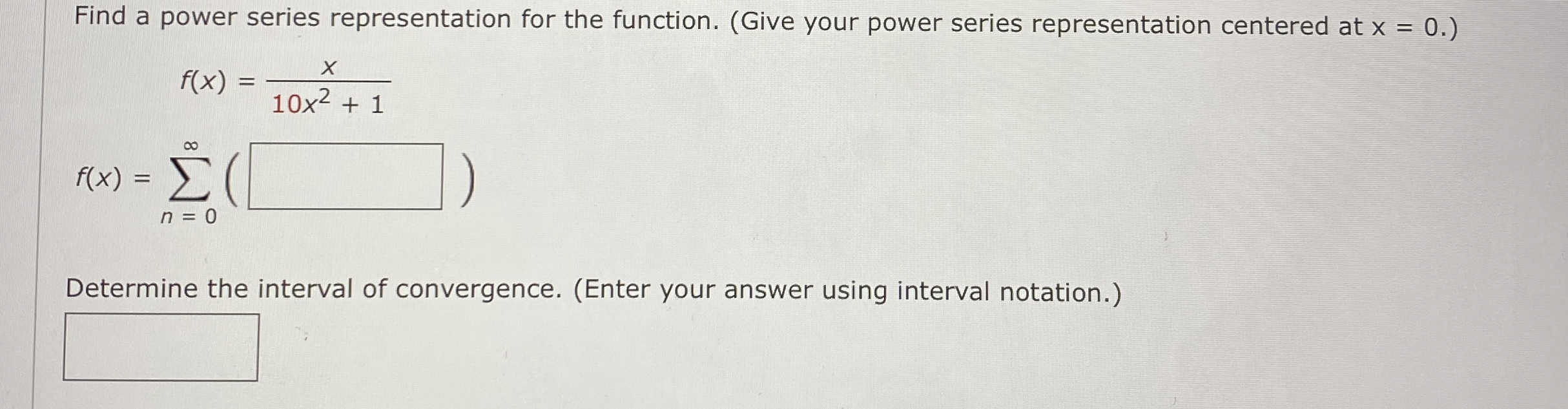 Solved Find a power series representation for the function. | Chegg.com