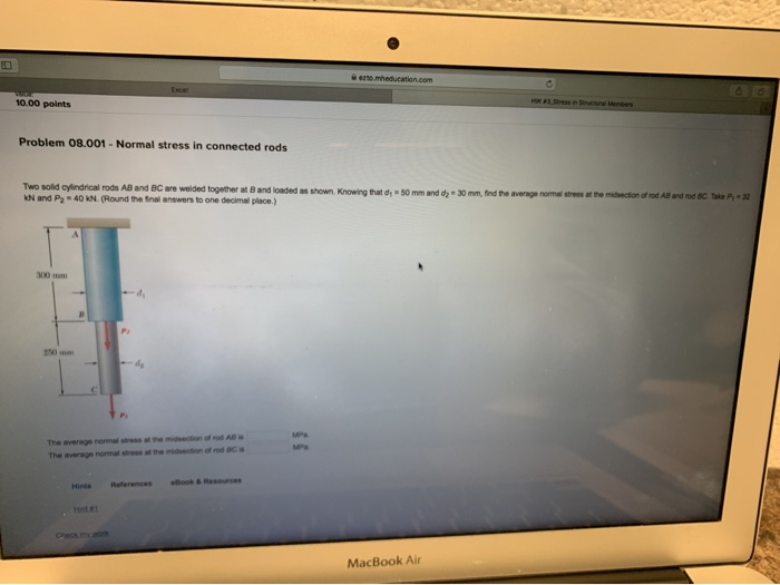 Solved: Mheducation.com 10.00 Points Problem 08.001 - Norm... | Chegg.com