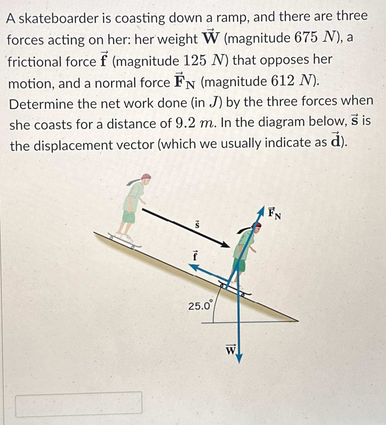 Solved A skateboarder is coasting down a ramp, and there are | Chegg.com