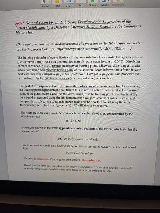 Solved Insert Table Chart Text Shape Media Comment Sp21 | Chegg.com