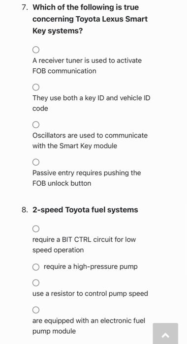 7. Which of the following is true concerning Toyota | Chegg.com