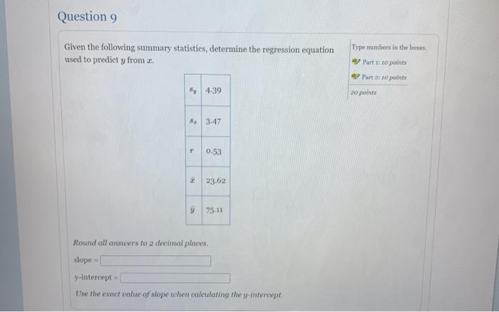 Solved Question 7 Consider the following table summarizing | Chegg.com