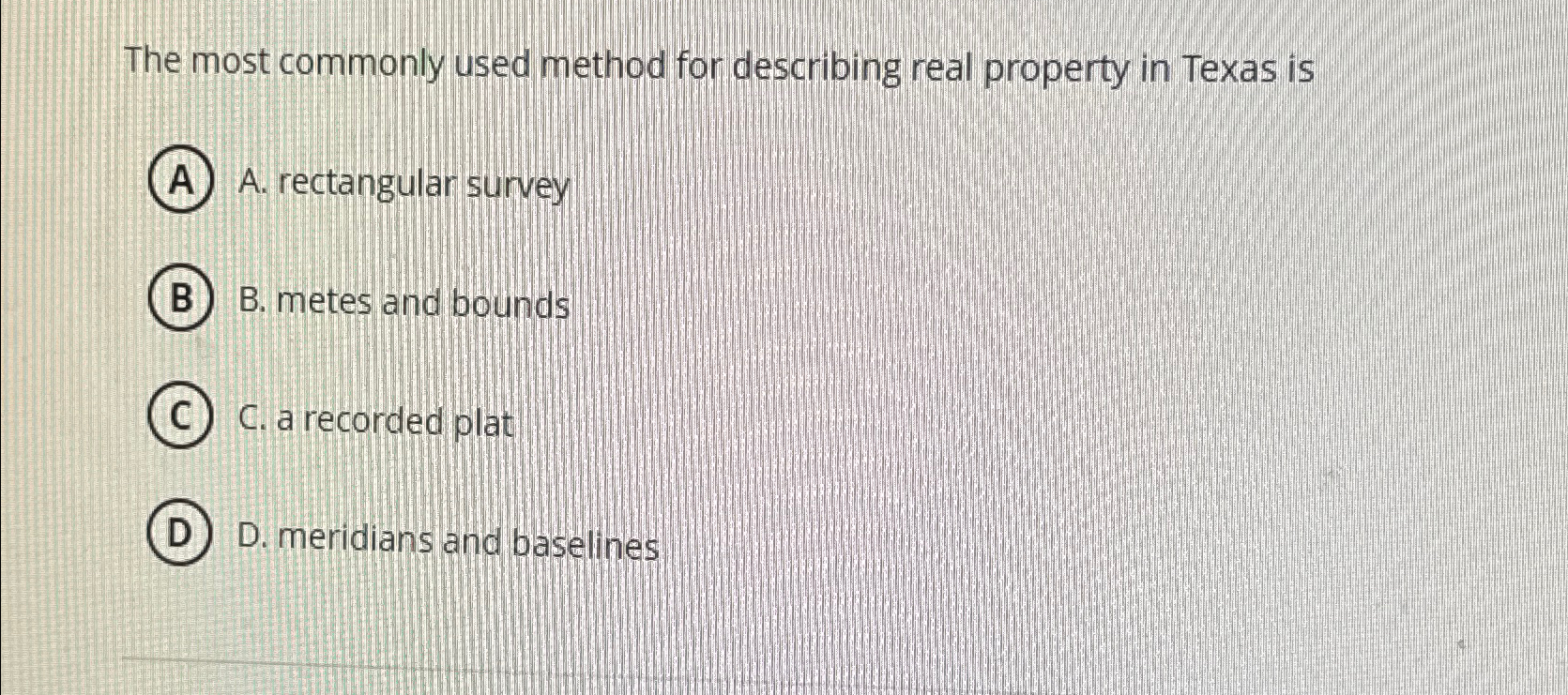 Solved The most commonly used method for describing real | Chegg.com