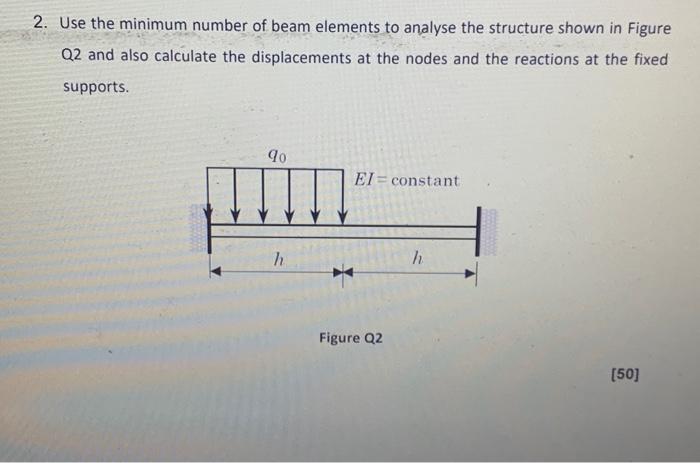 \$9 - Bar and Beam Elements Coursework 1. For the | Chegg.com