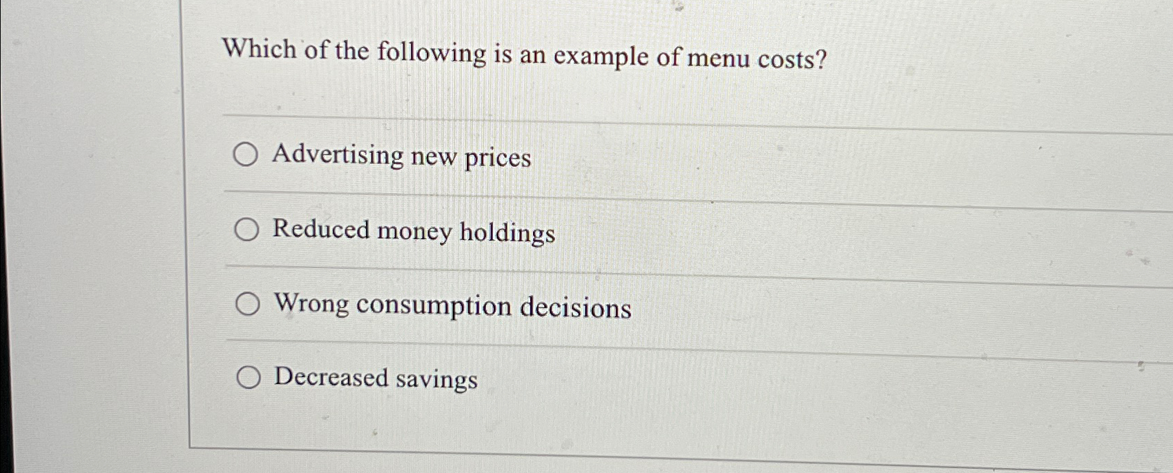 Solved Which of the following is an example of menu | Chegg.com
