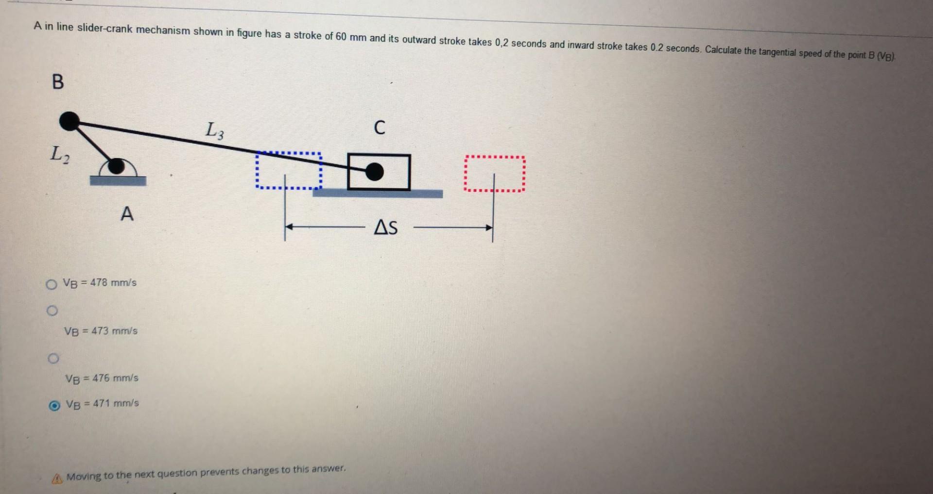 Solved A in line slider-crank mechanism shown in figure has | Chegg.com