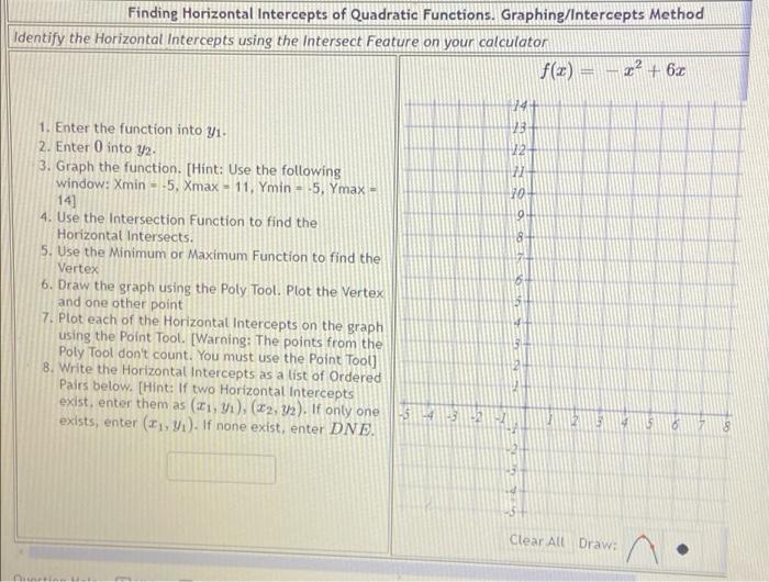 Solved Finding Horizontal Intercepts of Quadratic Functions. | Chegg.com