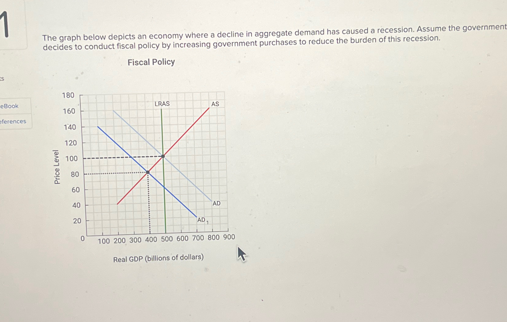 Solved 1.How much does aggregate demand need to increase to | Chegg.com