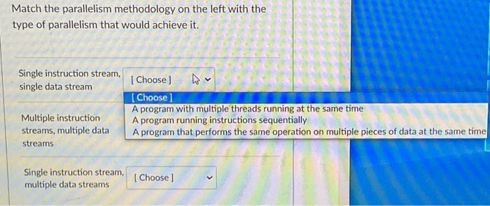 Solved Match the parallelism methodology on the left with | Chegg.com