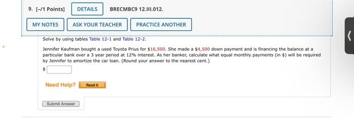 Solved Solve by using tables Table 12−1 and Table 12-2. | Chegg.com