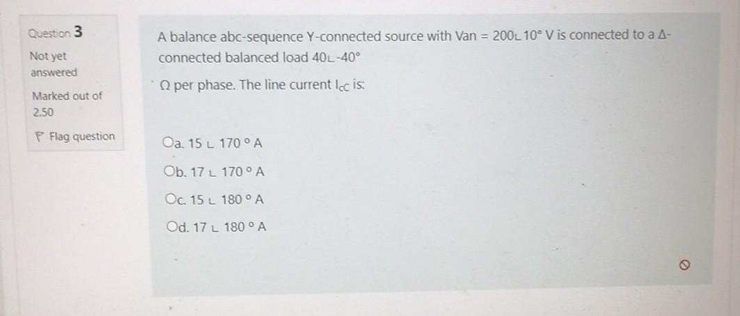 Solved Question 3 A balance abc-sequence Y-connected source | Chegg.com