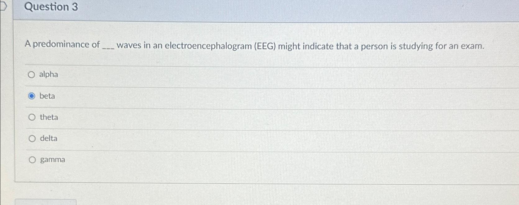 Solved Question 3A predominance of waves in an | Chegg.com