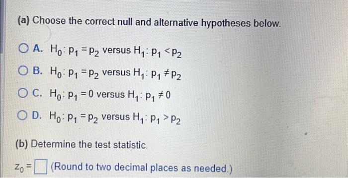 Solved Conduct a test at the a=0.05 level of significance by | Chegg.com