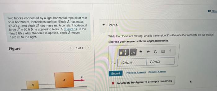 Solved Two blocks connected by a light horizontal rope sit | Chegg.com