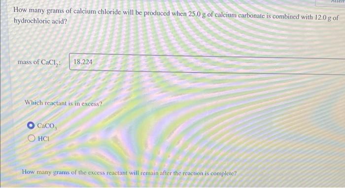 Solved Huten How many grams of calcium chloride will be | Chegg.com