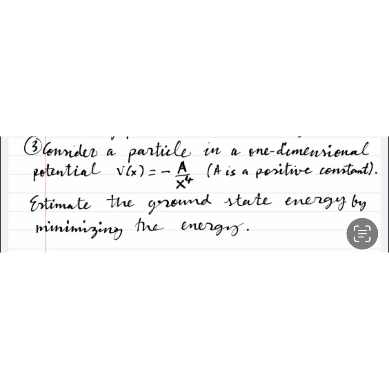 Solved (3) ﻿Consider á ﻿particle in a one-dimensional | Chegg.com