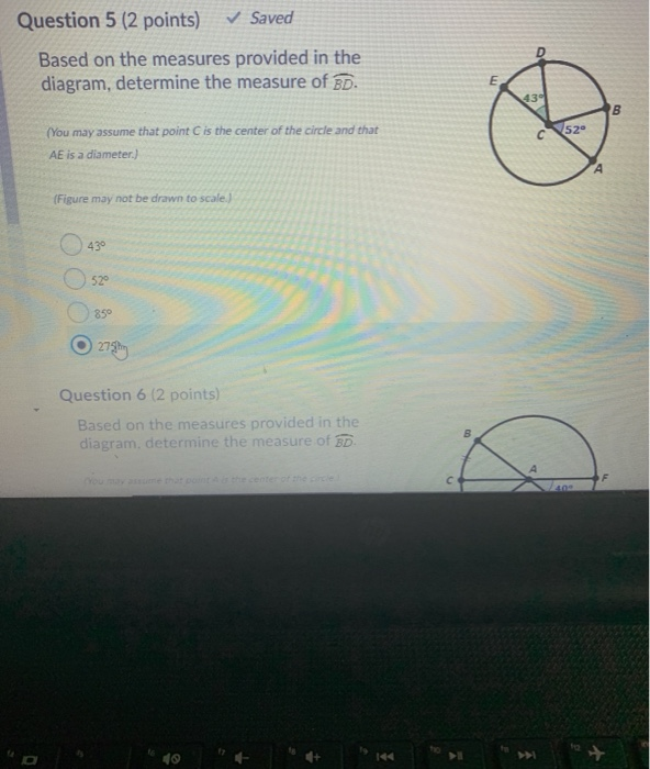 Solved Question 5 (2 points) Saved Based on the measures | Chegg.com